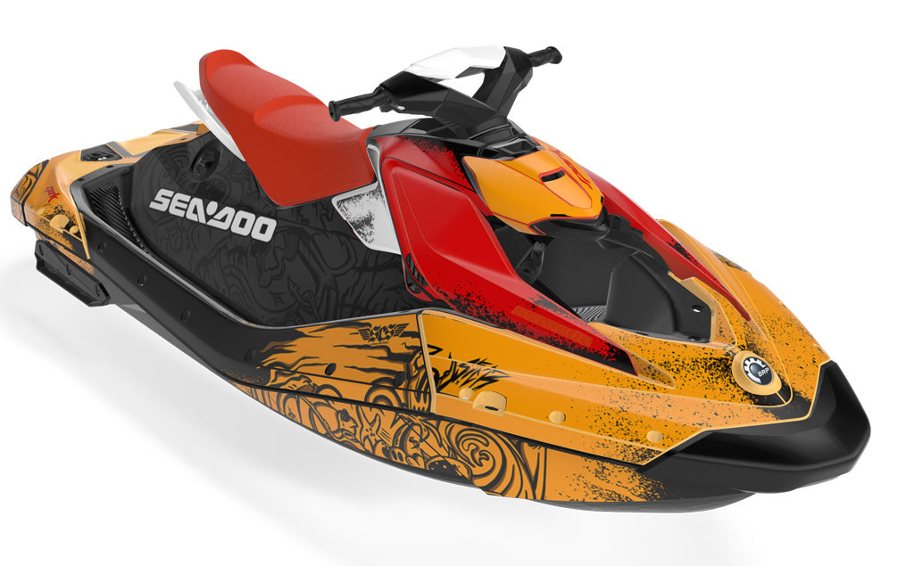 Seasick | Sea-Doo Spark Graphics Black Red Max Coverage