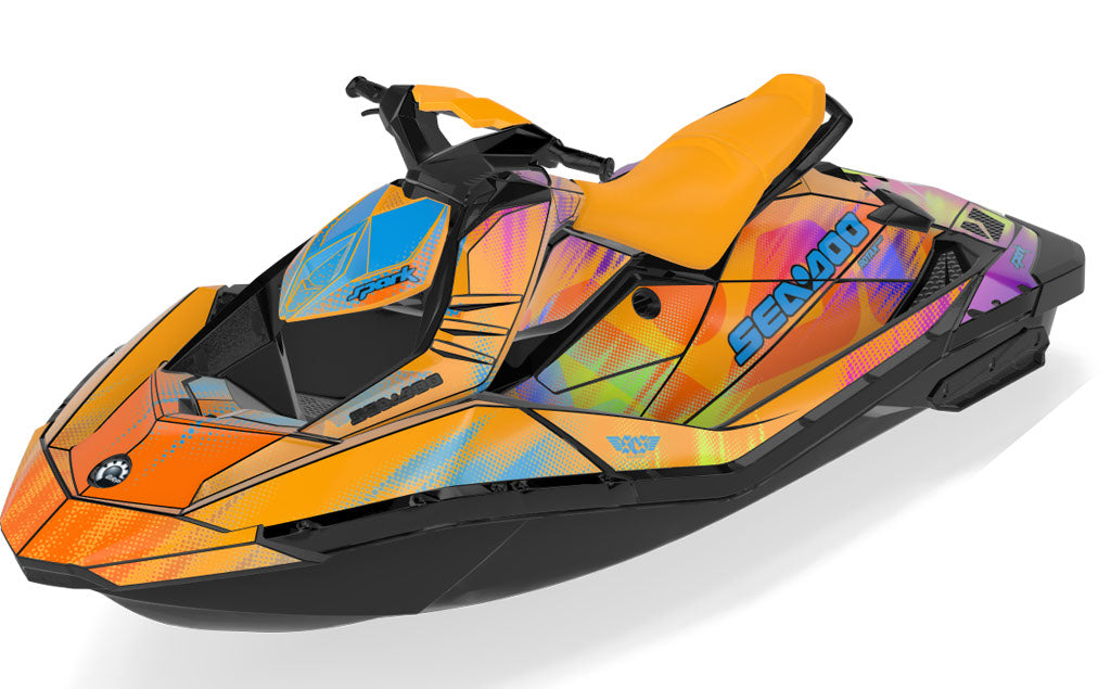 Coral Sea-Doo Spark Graphics Black Red Max Coverage