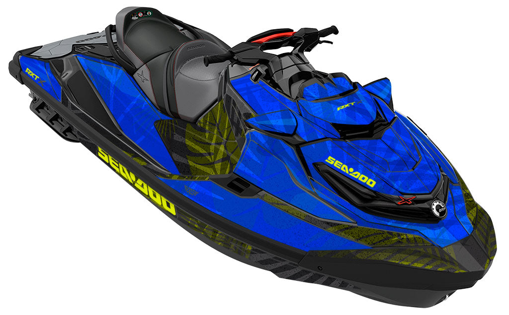 Flora Yellow Blue - Sea-Doo RXT Graphics